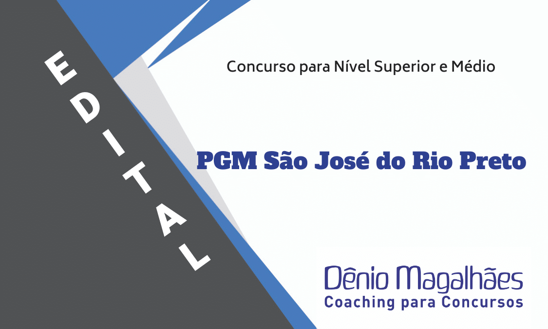 Edital Concurso PGM São José do Rio Preto Superior e Médio